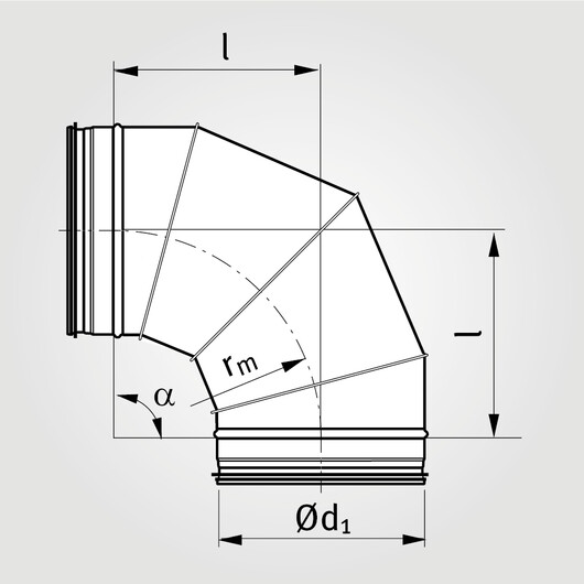 Rohre, Formteile und Zubehör für Raumlufttechnische Anlagen - Nesensohn GmbH: ROHRBOGEN 90 GRAD ...